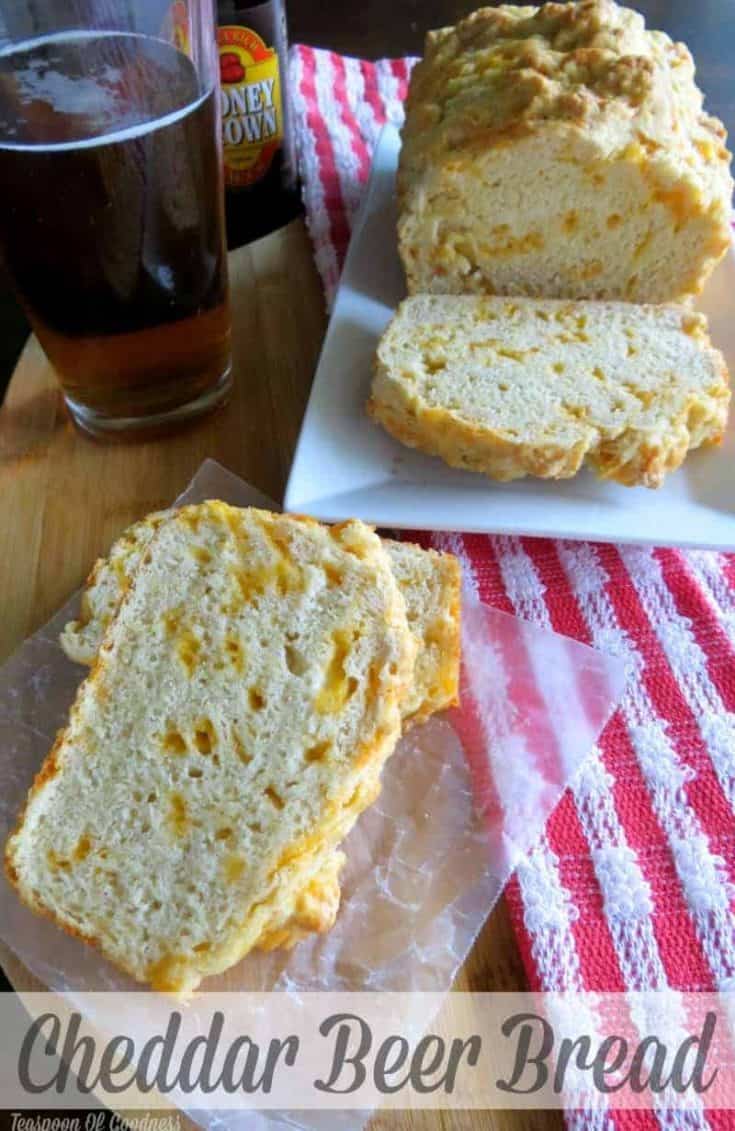 Easy Cheddar Beer Bread | Teaspoon Of Goodness