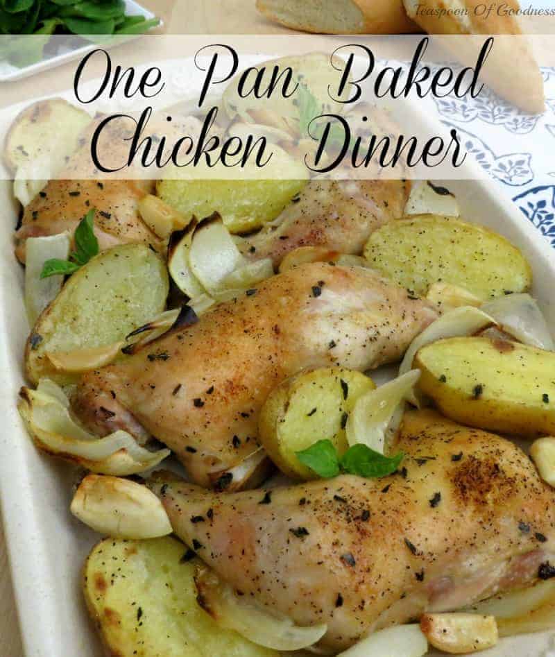 One Pan Baked Chicken Recipe Teaspoon Of Goodness One Pan Baked Chicken Recipe Teaspoon Of Goodness
