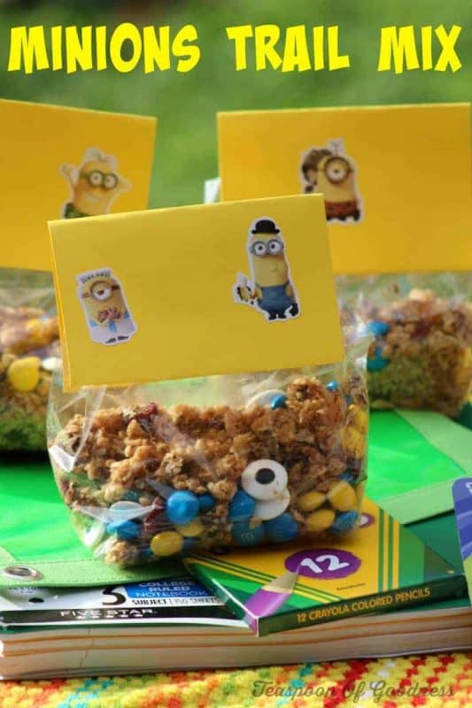 Minions Trail Mix Recipe | Teaspoon Of Goodness