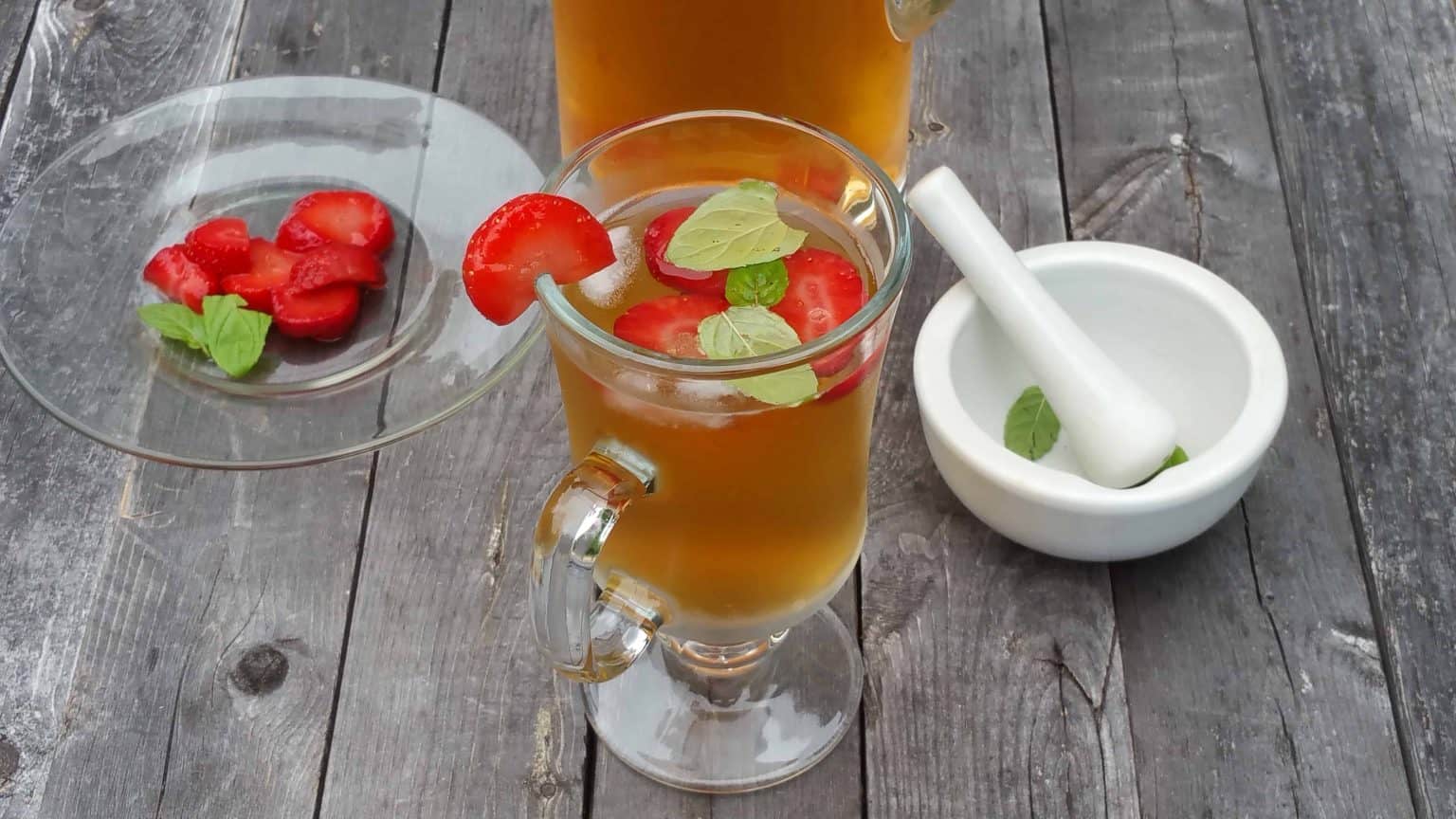Strawberry Mint Iced Tea Recipe | Teaspoon Of Goodness