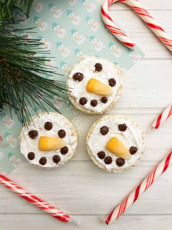 Snowman Rice Cereal Treats Recipe | Teaspoon Of Goodness