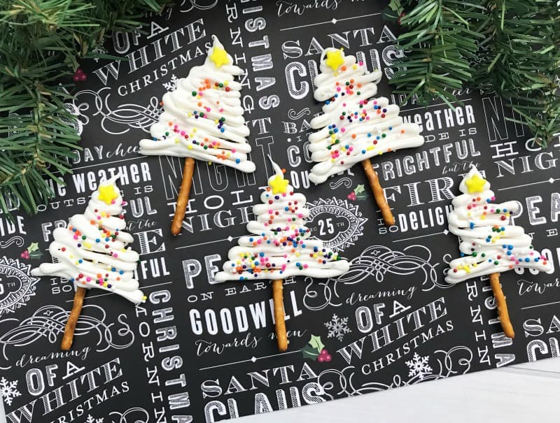 Baking With Kids: Candy Coated Pretzels Decorated Like Christmas Trees